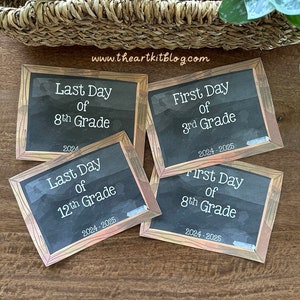 Back to School Signs, Printable First Day of School Banner, First Day ...