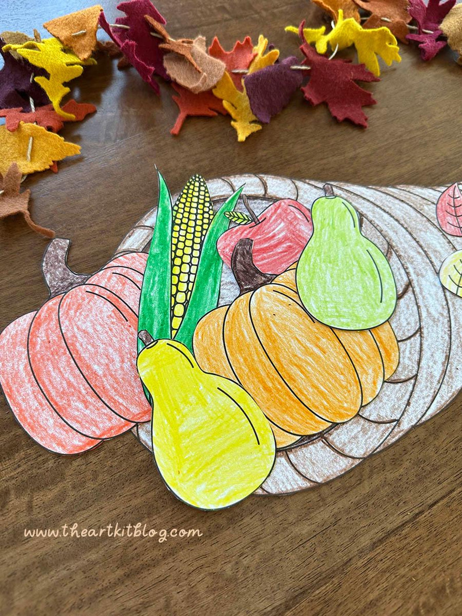 Cornucopia Template Printable, Thanksgiving Craft, Imaginative Play ...