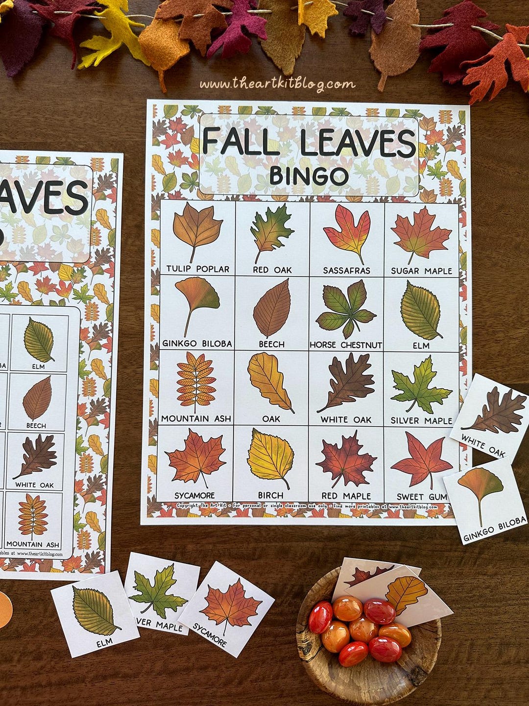 Fall Leaves Bingo, Bingo Game Printable, Fall Printables, Autumn ...