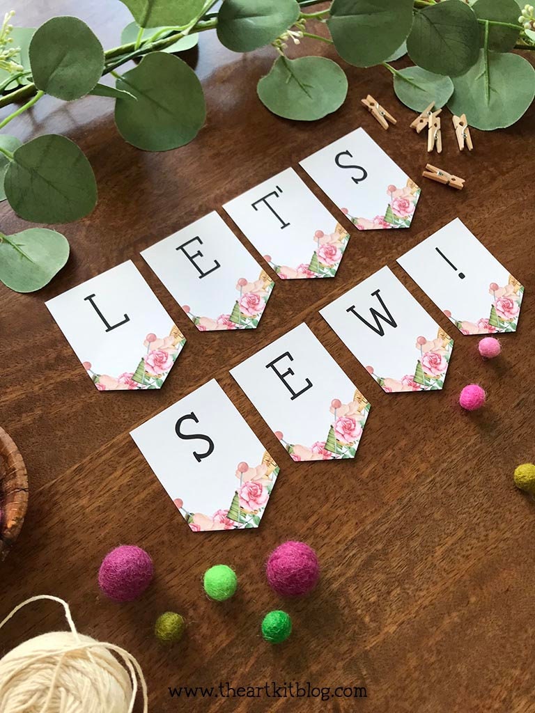 Sewing Banner, Let's Sew Sewing Banner Printable for Kids and Adults ...