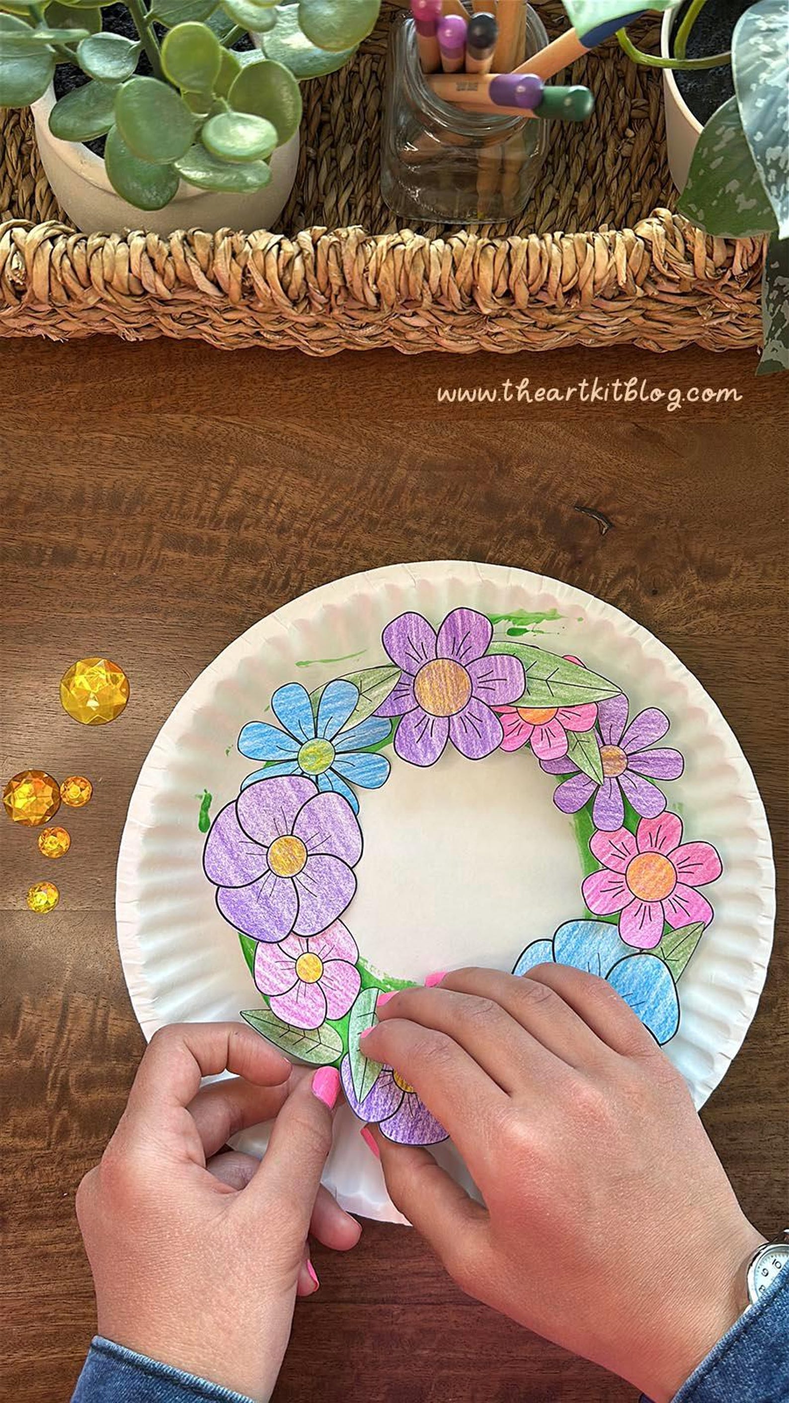 Flower Paper Plate Craft Printable | DIY Kids Craft | Fun Preschool ...