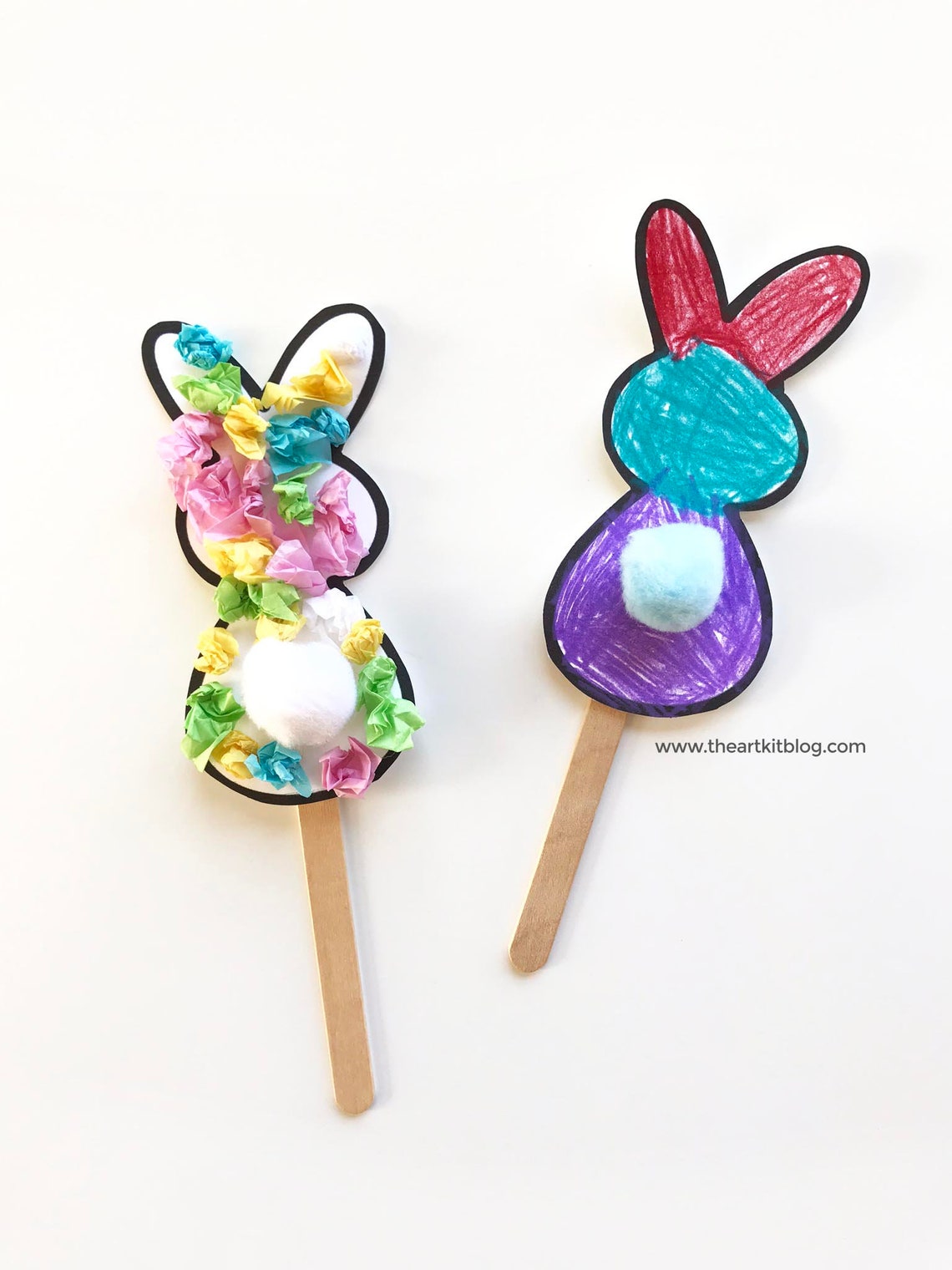 Cute Bunny Paper Craft with Printable Template Spring - Etsy