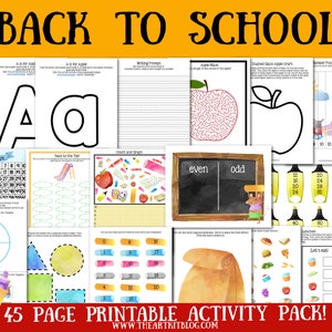 School Bundle Printables for Kids, Toddler Montessori Learning, Busy ...