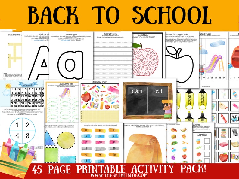 School Bundle Printables for Kids, Toddler Montessori Learning, Busy ...