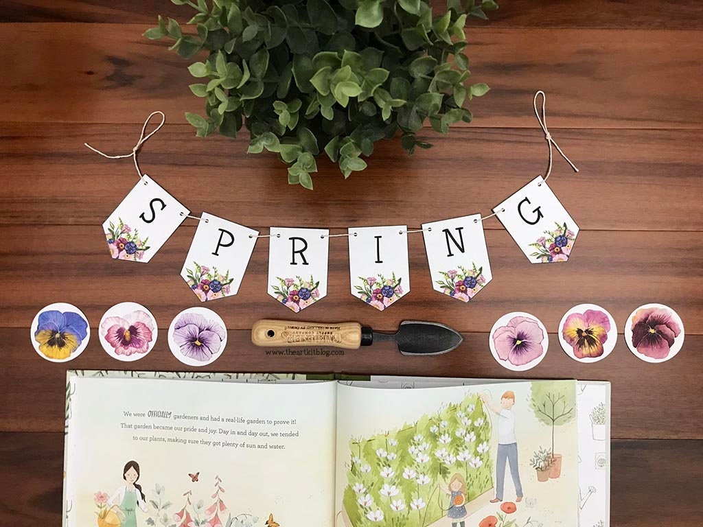 Spring Banner Printable, Spring Printable Wall Art, Spring Printable ...