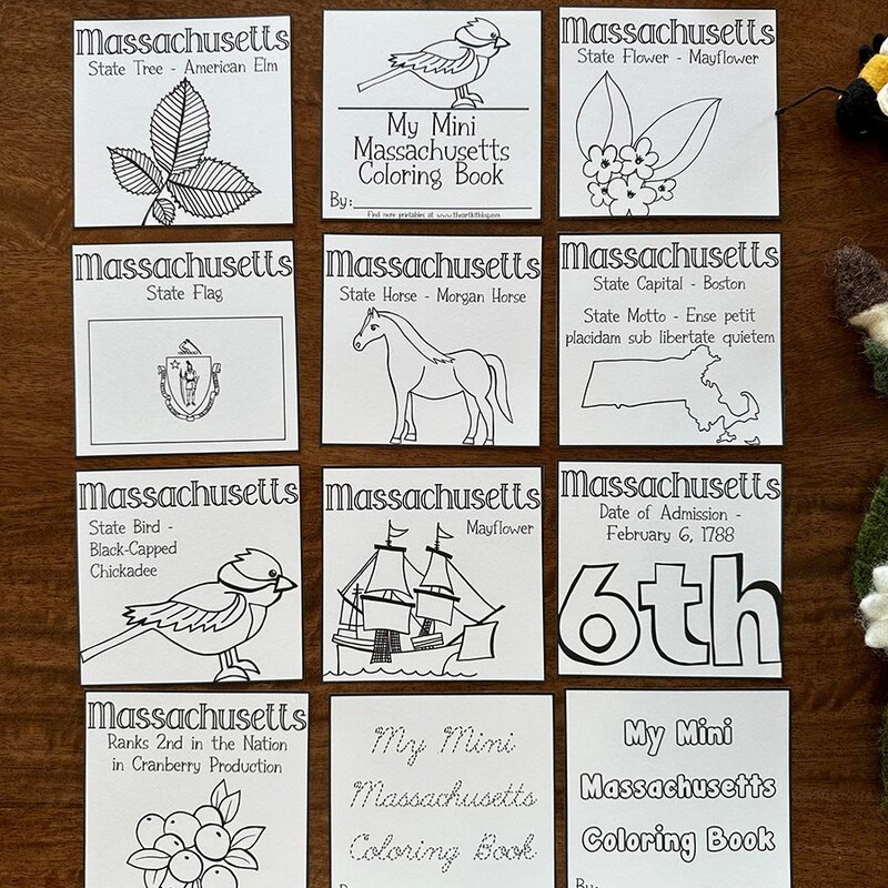 Massachusetts Coloring Page - Etsy