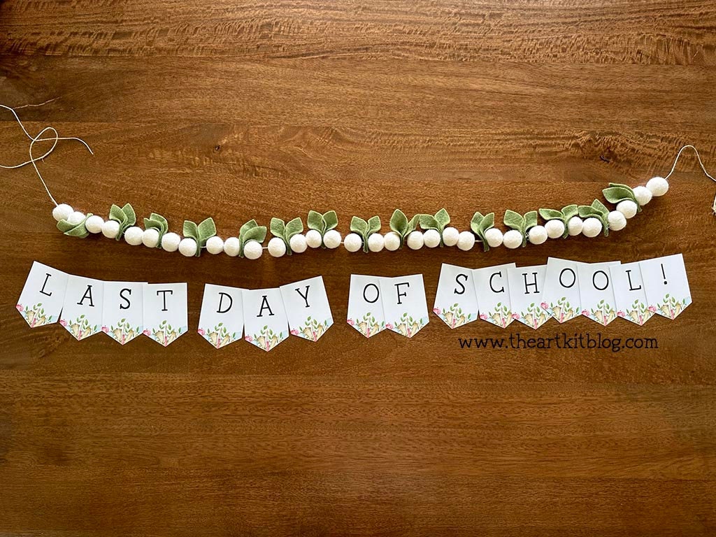 Last Day of School Printable Banner, Last Day of Preschool, Last Day of ...