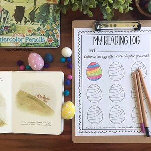 Printable Reading Log for Kids, Easter Books, Bunny, Track Reading ...