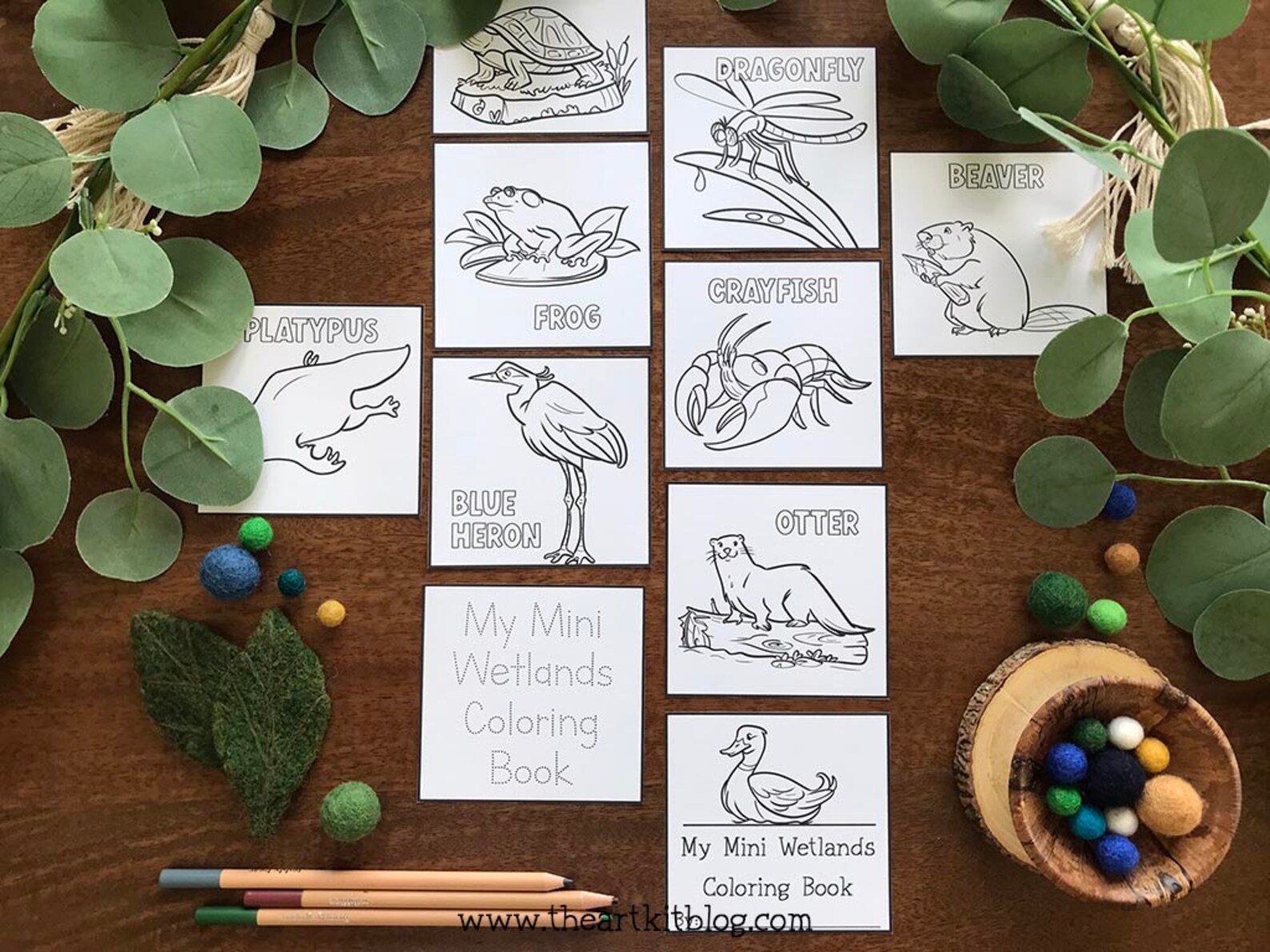 Mini Wetland Animals Coloring Book, Wetland Coloring Pages, Coloring ...