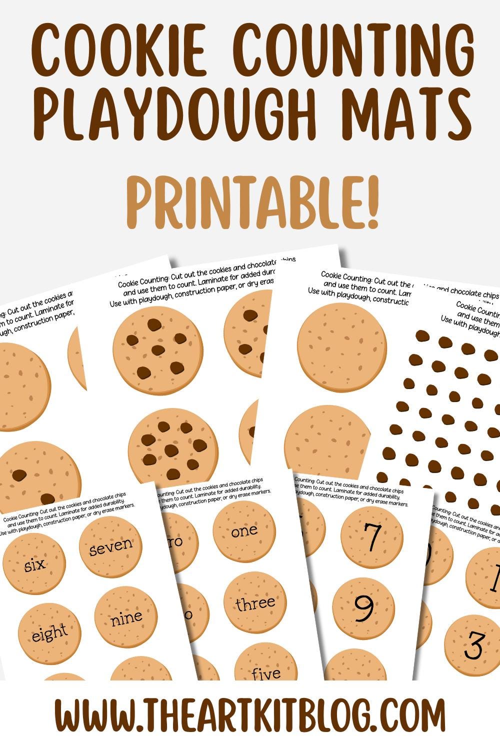 Cookie Counting Cards Printable – Preschool & Kindergarten Math ...