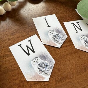 Winter Banner Printable With Snowy Owl, Instant Download - Etsy