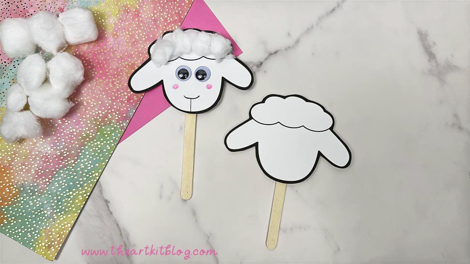 Cute Lamb Paper Craft {with Printable Template}, Spring Craft, Easter ...