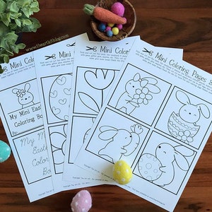 Mini Coloring Book, Mini Coloring Pages, Easter Coloring Pages, Easter ...