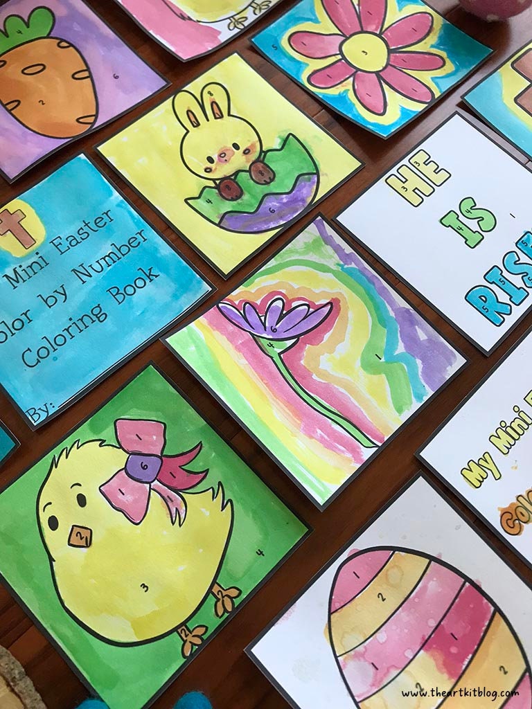 Mini Easter Color by Number Coloring Book, Mini Easter Coloring Pages ...
