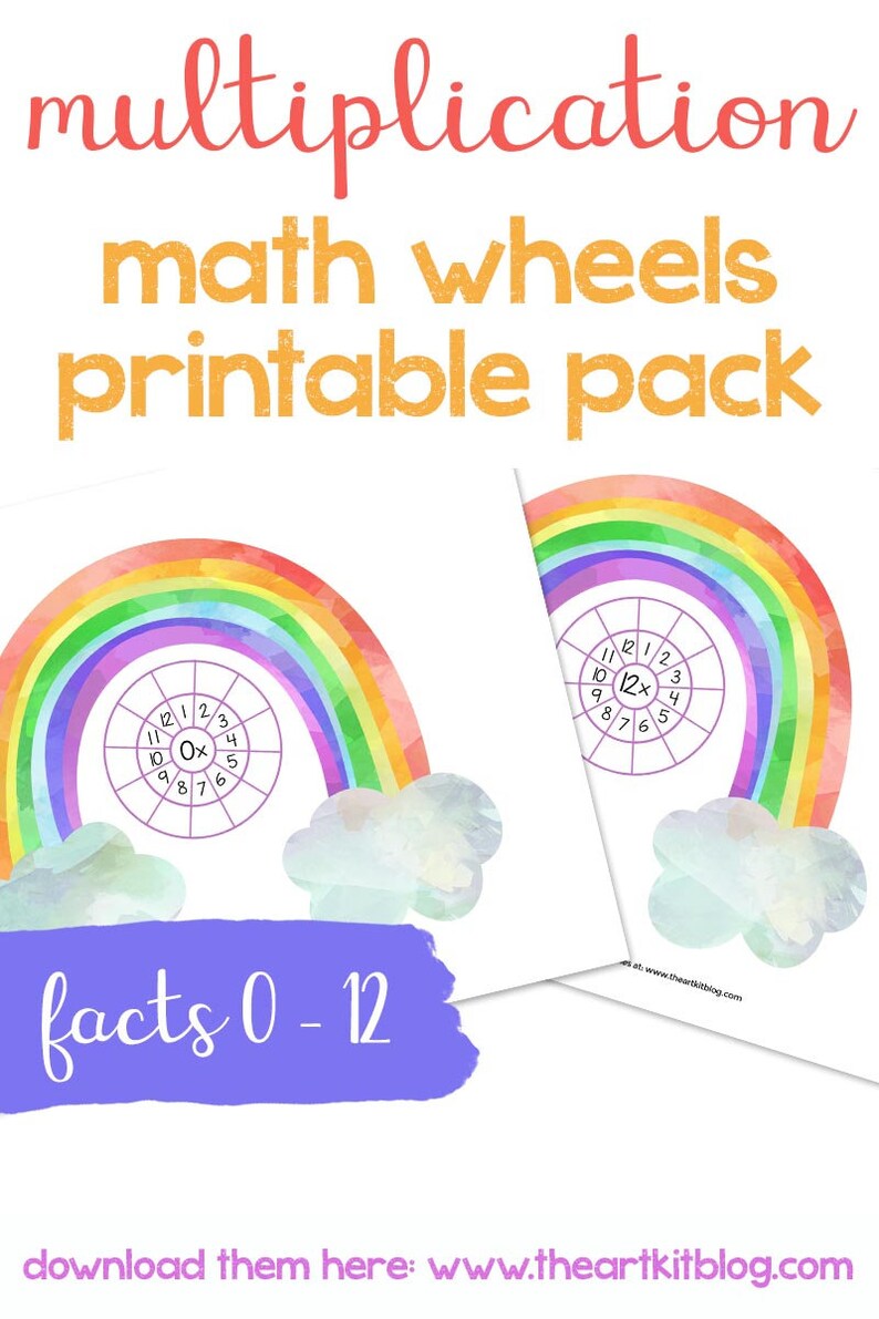 Rainbow Multiplication Math Wheels Activity Sheets 0 to 12 Waldorf ...