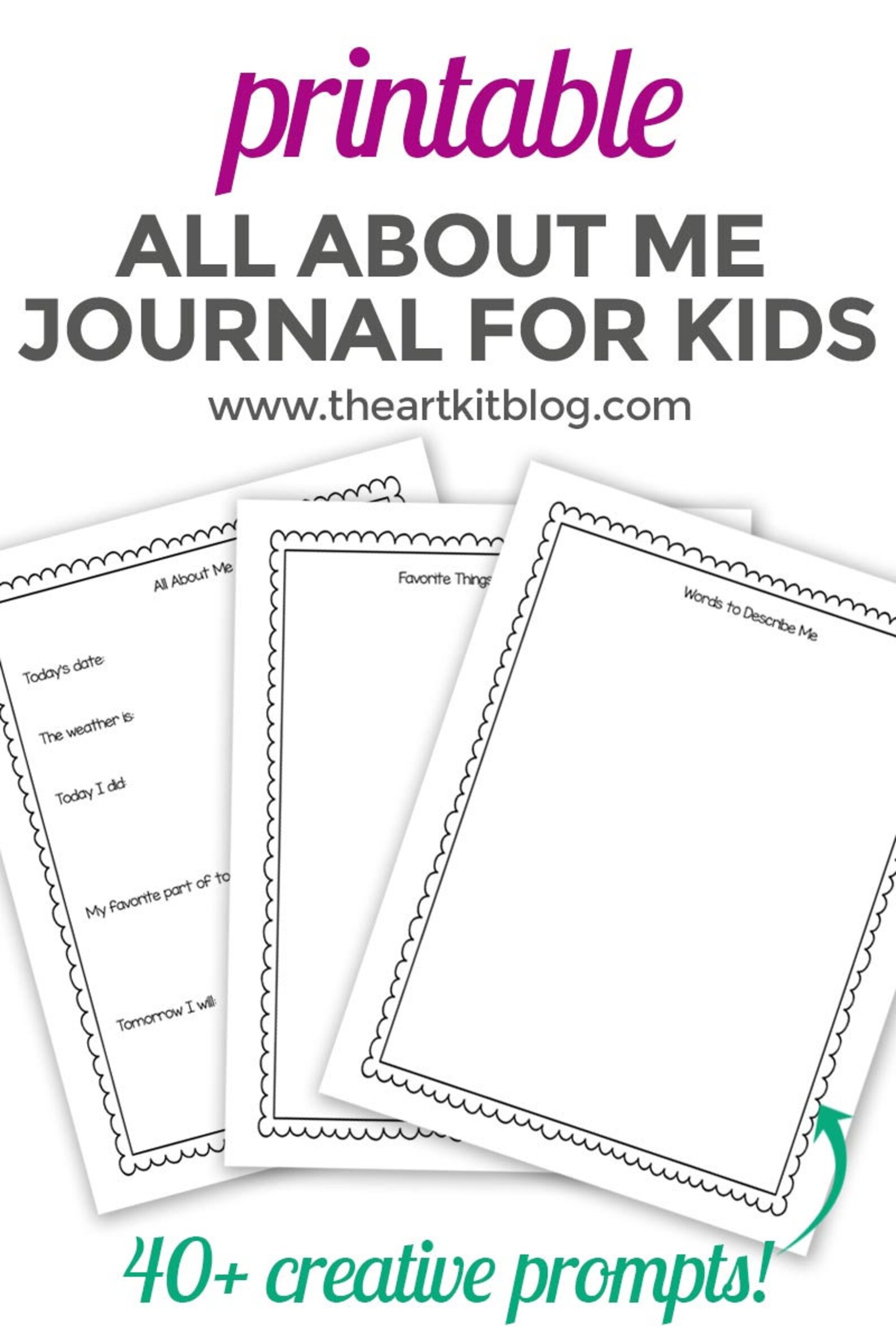 All About Me Journal for Kids - Printable - 40+ Pages of Fun Prompts ...