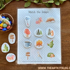 Camping Busy Book Page, Memory Match Game Printable, Homeschool ...