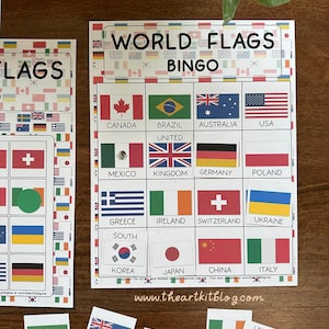Flags of the World Bingo, Bingo Game Printable, Summer Games PDF, World ...