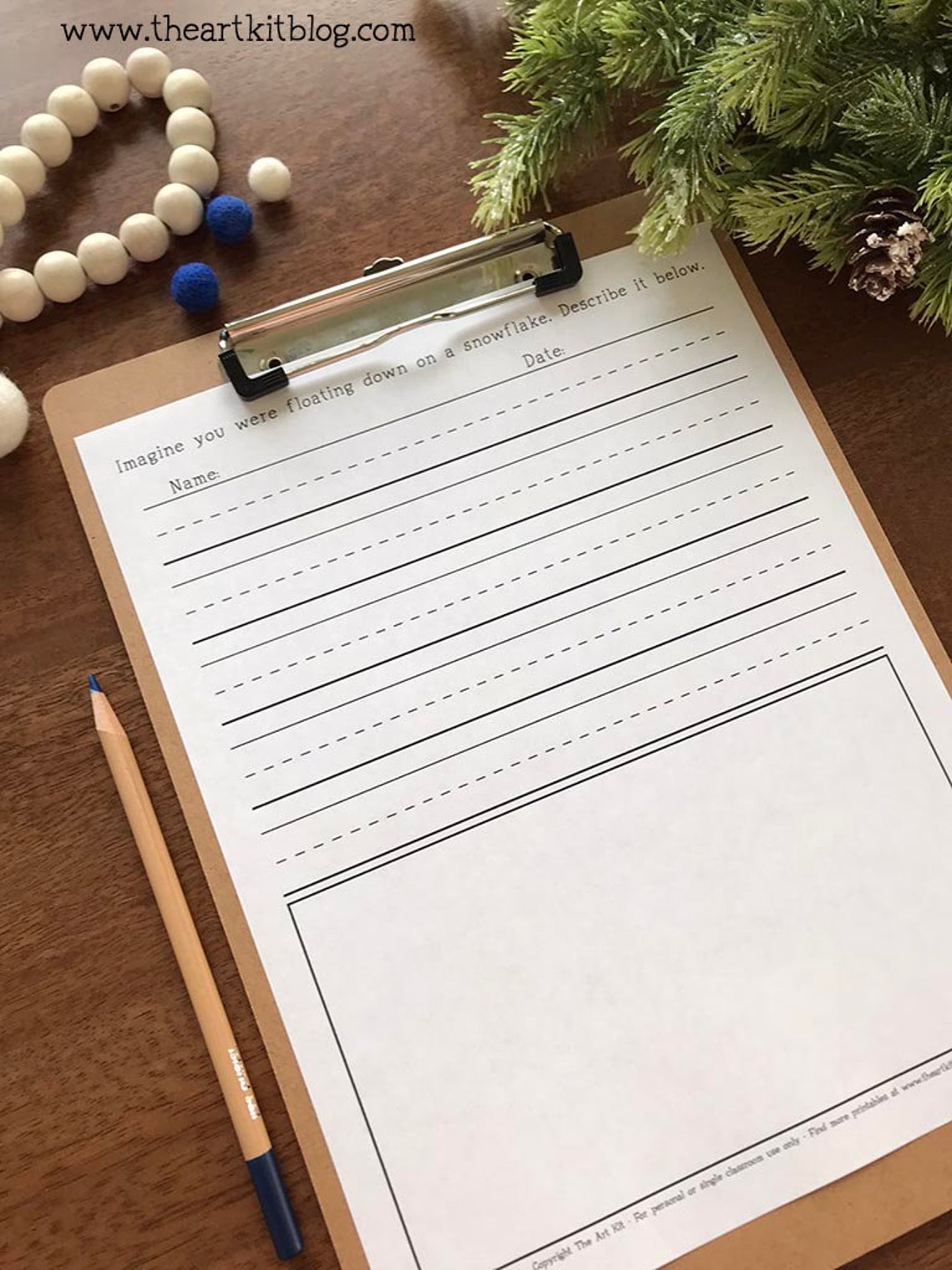 Winter Creative Writing Prompts Printable December Language - Etsy