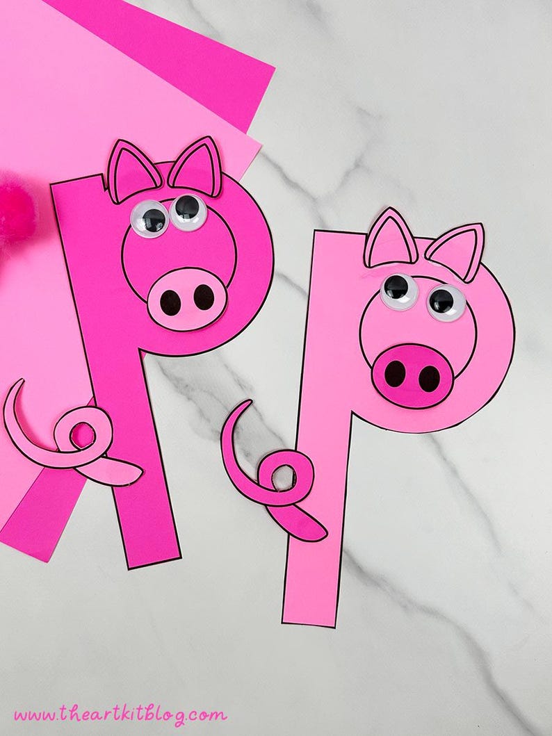 P is for Pig Craft | Letter P Alphabet Craft for Kids | Farm Animal ...