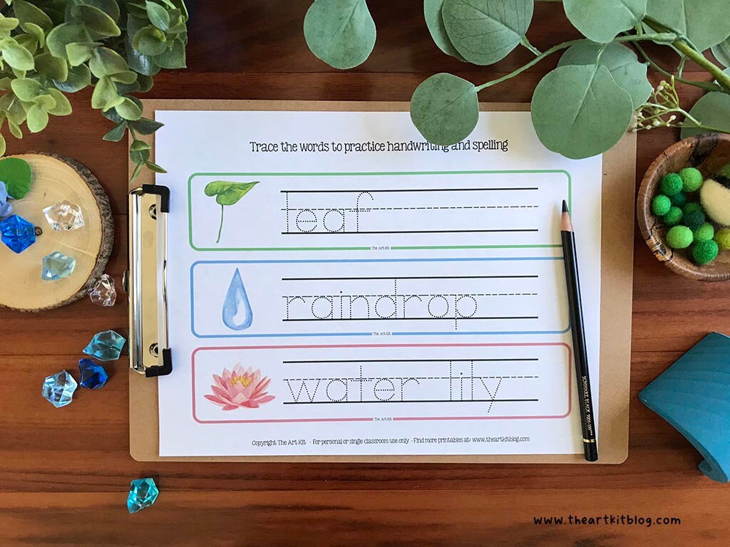 Word Tracing Printable, Frog Pond Printable, Handwriting Practice ...