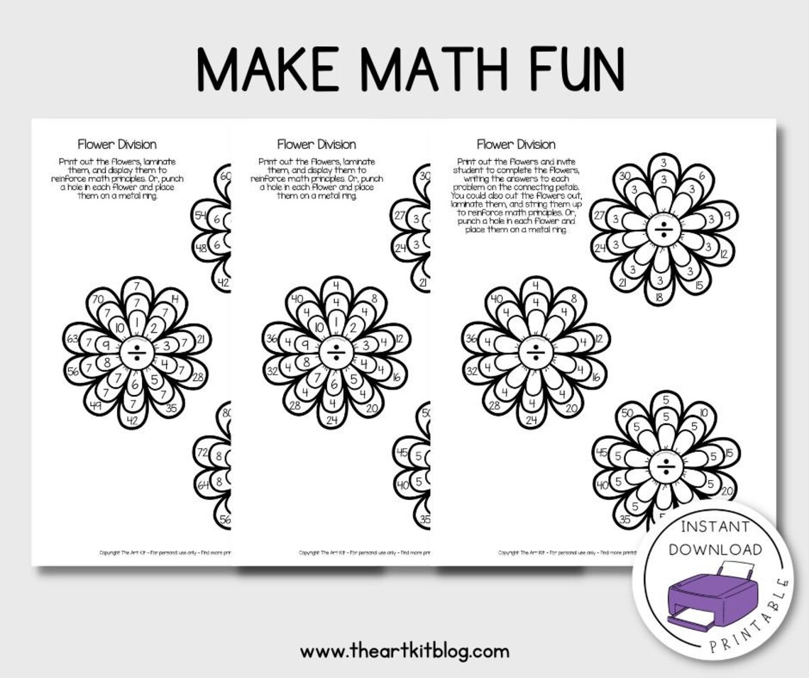 Division Worksheets, Math Wheel, Waldorf Math, Smaller Waldorf DIVISION ...