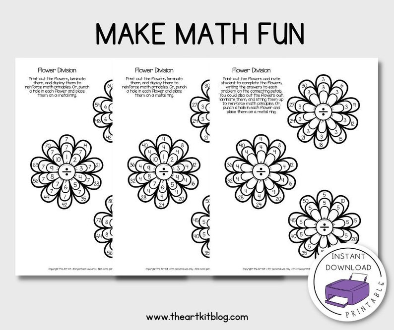 Division Worksheets, Math Wheel, Waldorf Math, Smaller Waldorf DIVISION ...