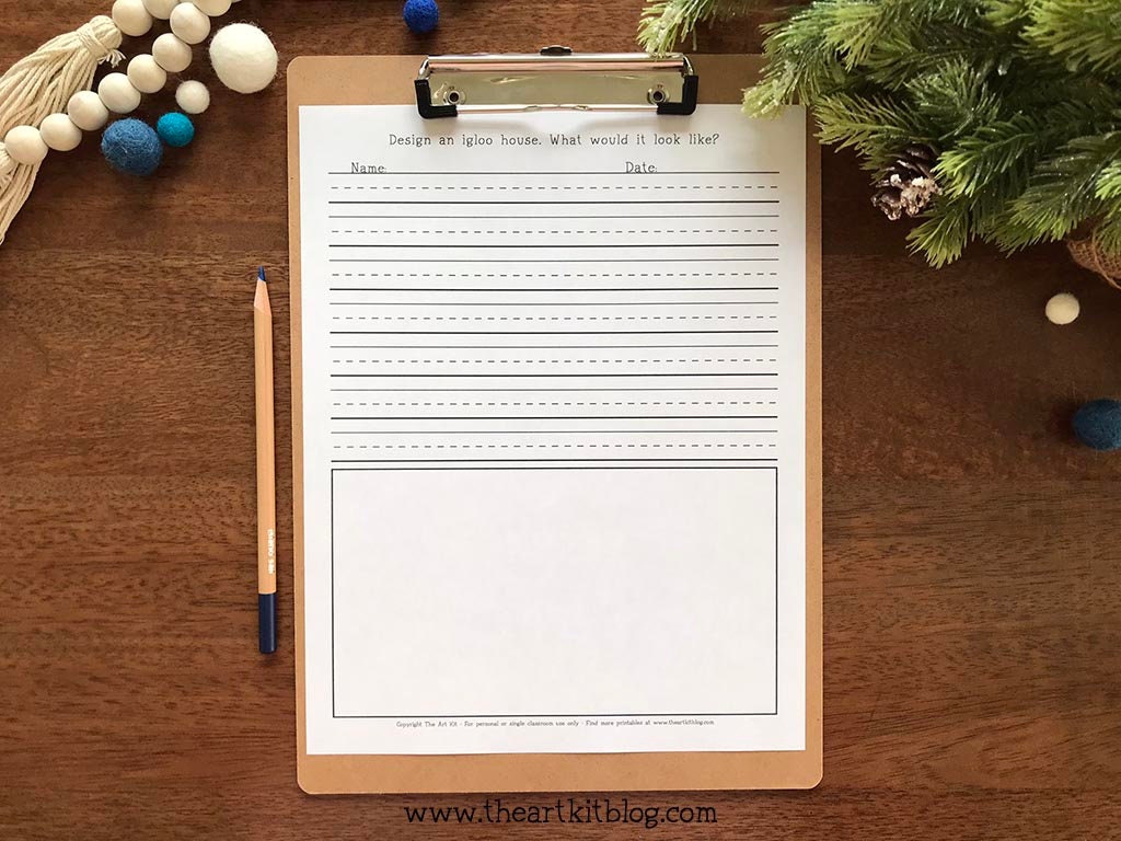 Winter Creative Writing Prompts Printable, December Language Arts for ...