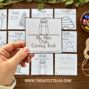 Mini UTAH Coloring Pages, 50 States Coloring Page, USA Homeschool ...