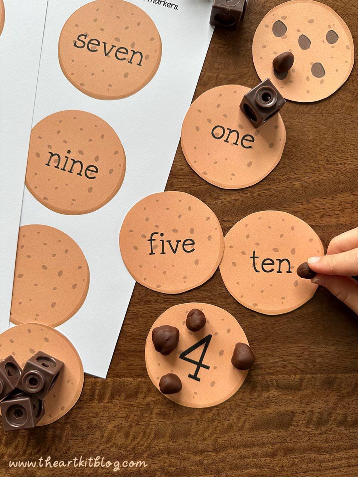 Cookie Counting Cards Printable – Preschool & Kindergarten Math ...