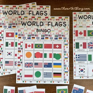 Flags of the World Bingo, Bingo Game Printable, Summer Games PDF, World ...