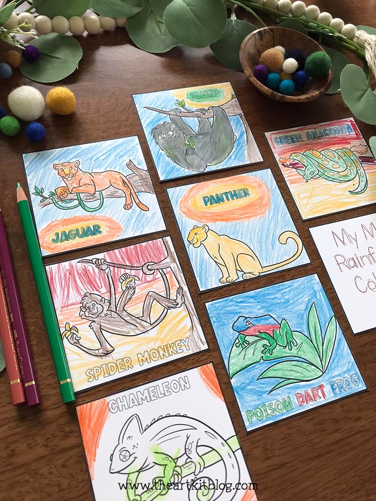 Mini Rainforest Animals Coloring Book Rainforest Coloring - Etsy