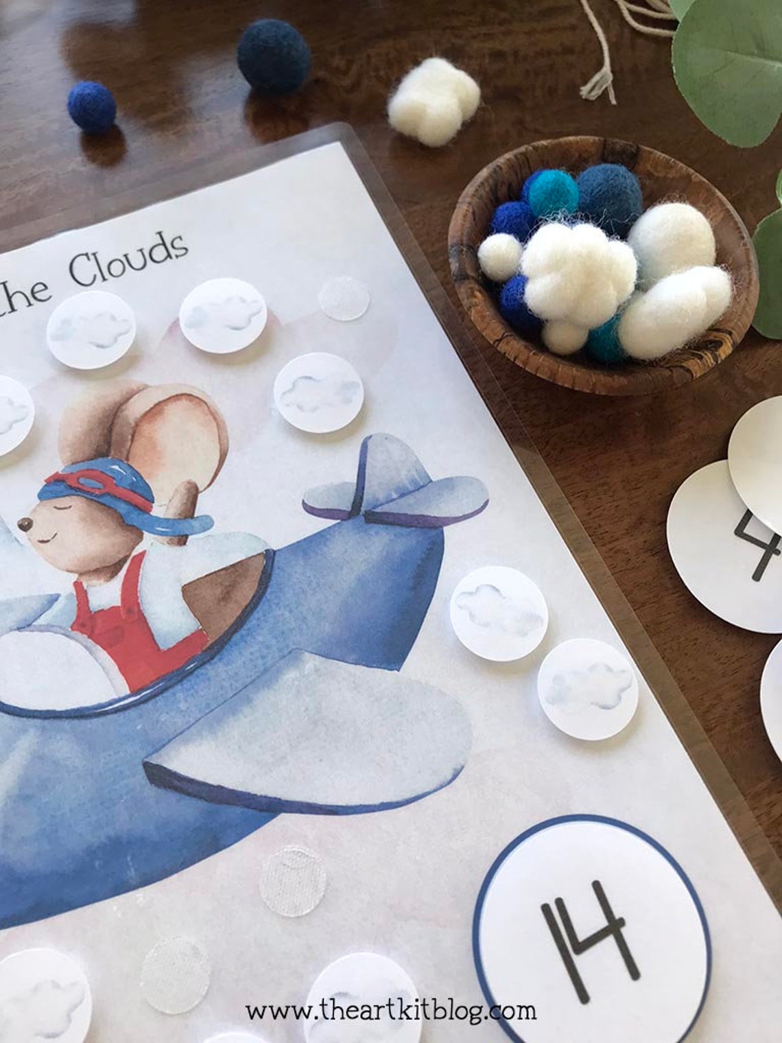 Count the Clouds Printable Activity for Kids Busy Book Busy - Etsy