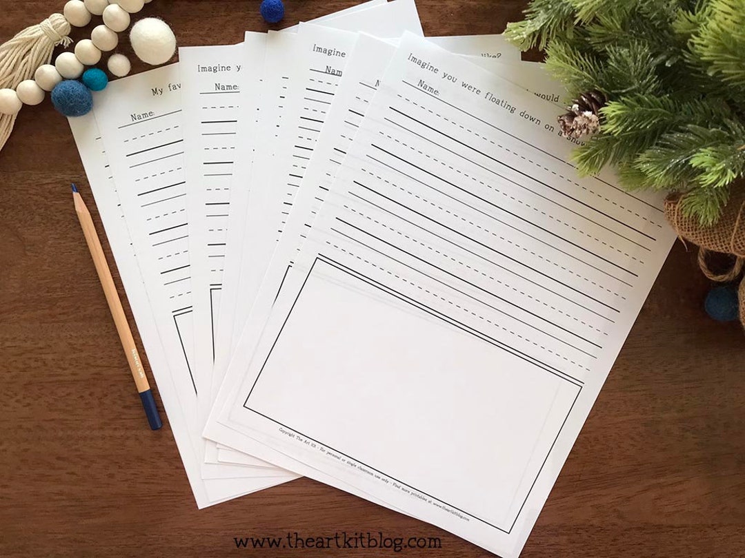 Winter Creative Writing Prompts Printable, December Language Arts for ...
