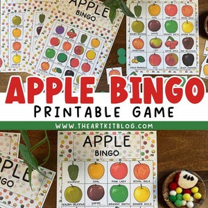 Types of Apples Bingo, Bingo Game Printable, Summer Games PDF, World ...
