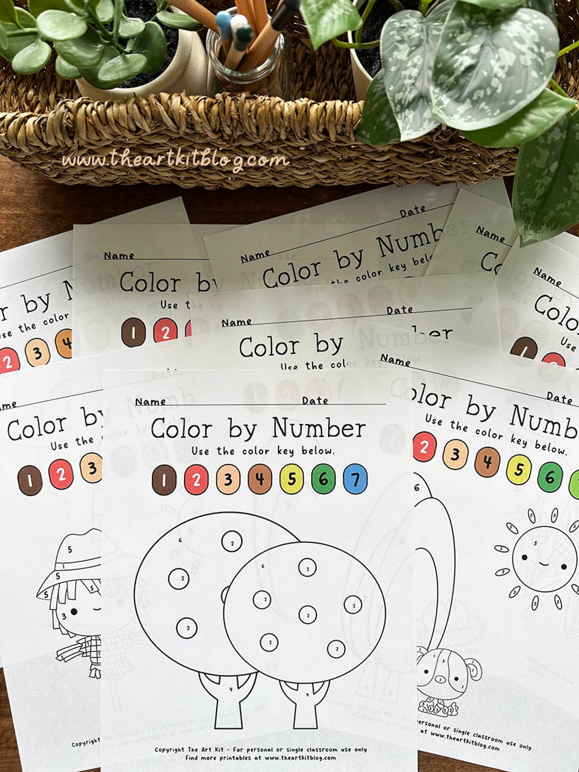 10 Farm Color by Number Coloring Pages PRINTABLE, Digital Download ...