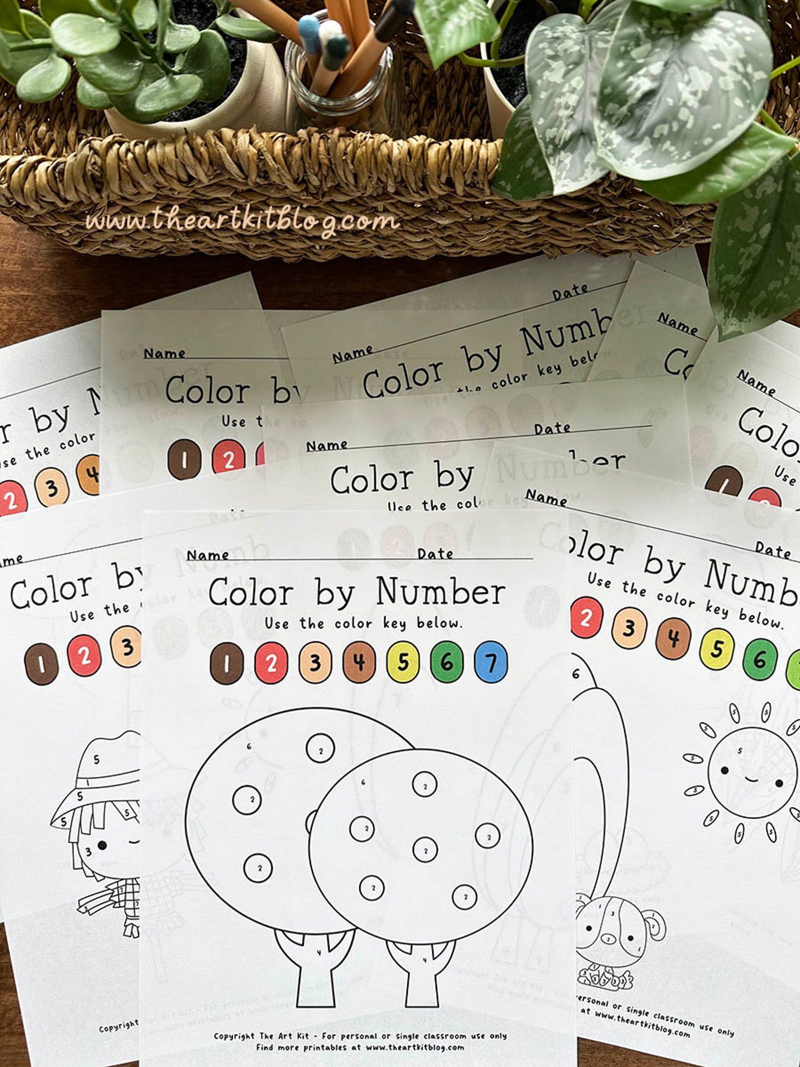 10 Farm Color by Number Coloring Pages PRINTABLE, Digital Download ...