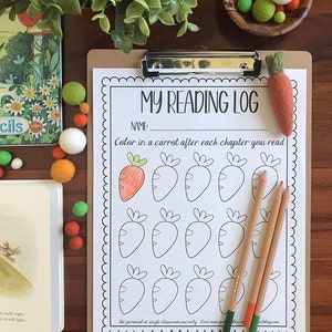 Printable Reading Log for Kids, Easter Books, Bunny, Track Reading ...