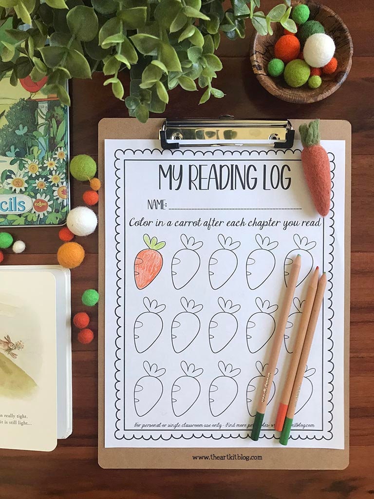 Printable Reading Log for Kids Easter Books Bunny Track - Etsy