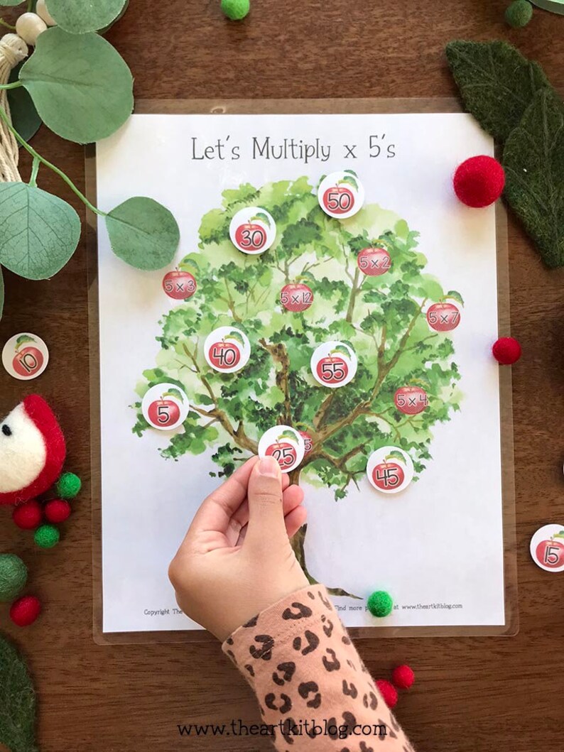 Multiplication Printables, Apple Tree Multiplication, Math Trees ...