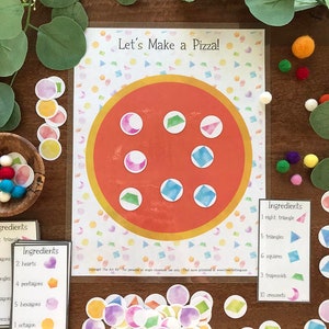 Shape Pizza Printable Activity for Kids, Busy Book, Busy Binder ...