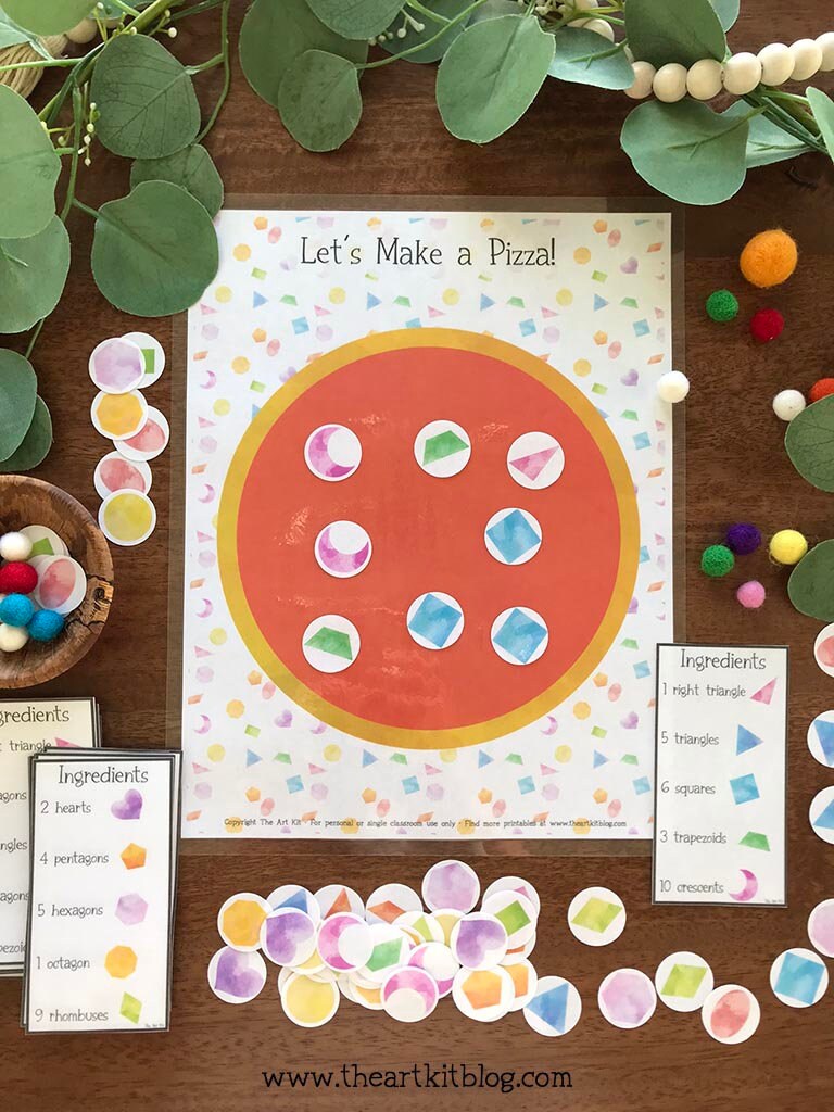 Shape Pizza Printable Activity for Kids, Busy Book, Busy Binder ...