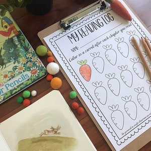 Printable Reading Log for Kids, Easter Books, Bunny, Track Reading ...