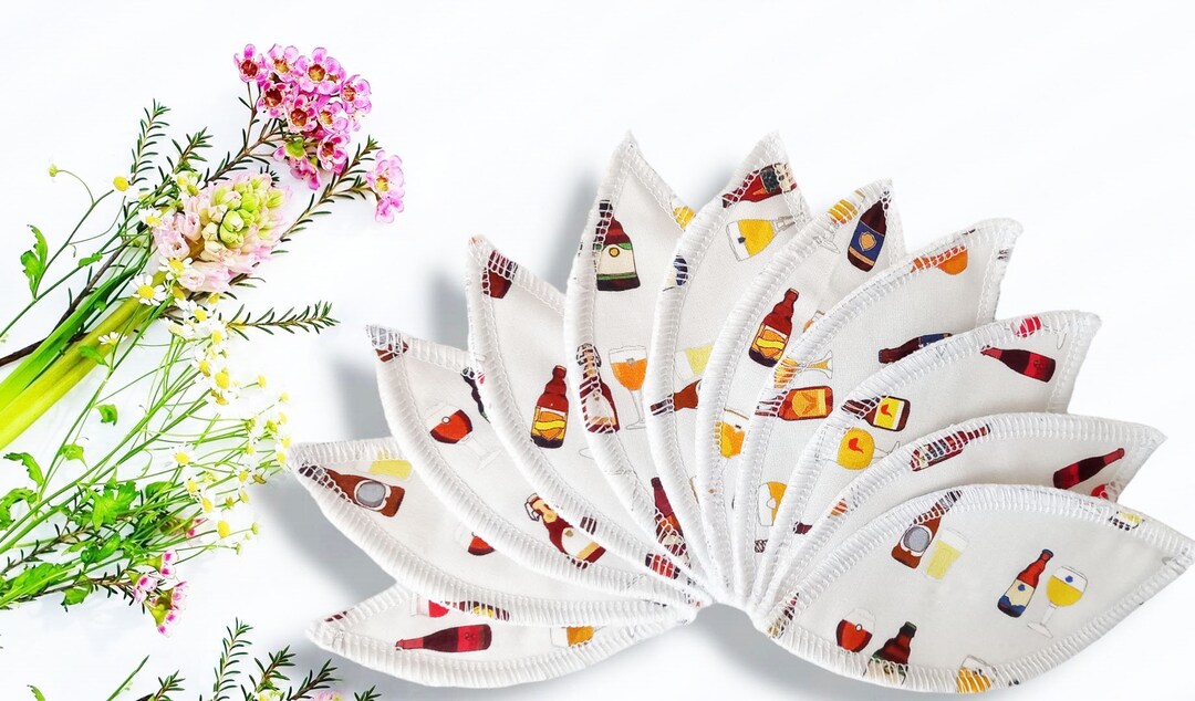 Washable Interlabial Pads BELGIAN BEERS (set of 11) Size: S-M-L ...