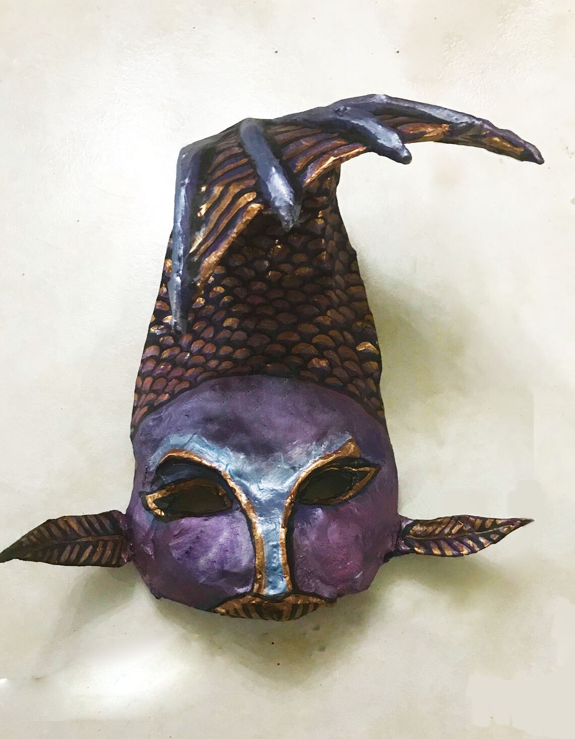 Venetian Fish Mask Fish Mask Mask Paper Mache Wearable | Etsy