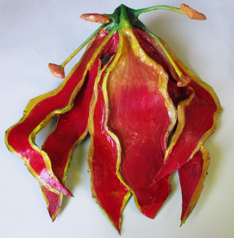 Flame Lily Mask Zimbabwe National Flower Lily Flower Mask - Etsy