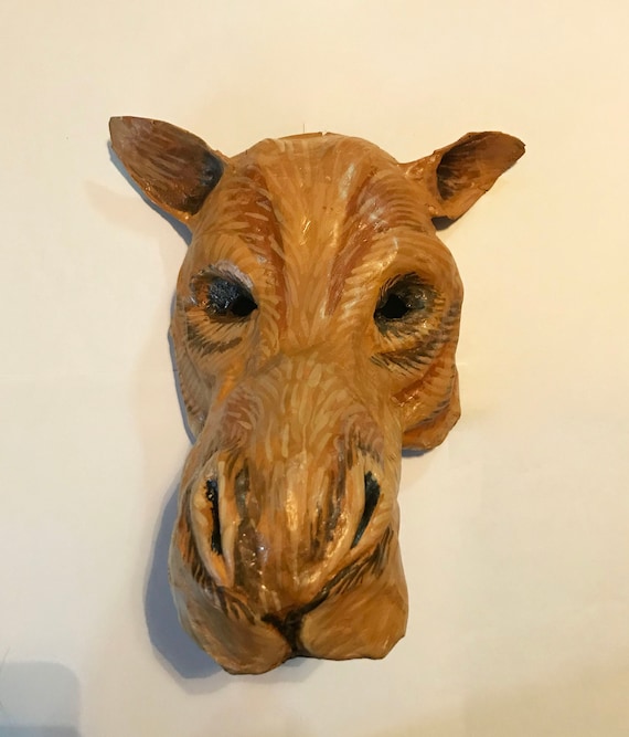 Camel Mask Animal Mask Paper Mache Wearable Costume Mask | Etsy