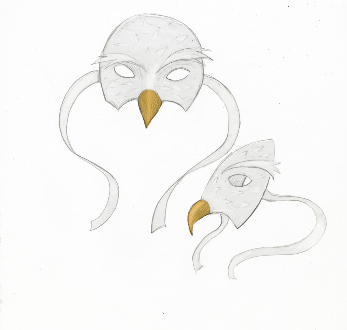 White and Gold Dove Mask Bird Mask Paper Mache Wearable - Etsy