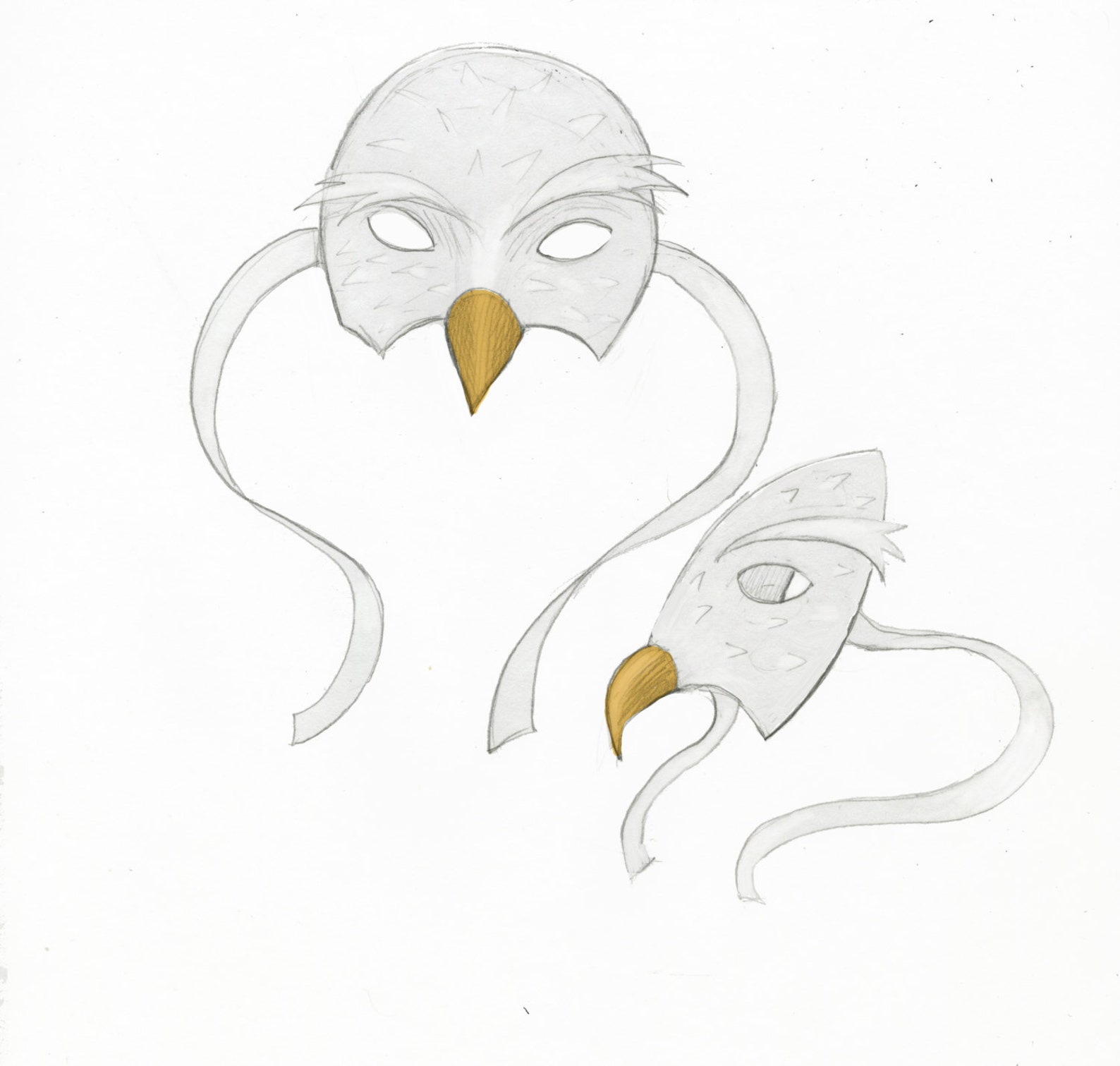 White and Gold Dove Mask Bird Mask Paper Mache Wearable - Etsy