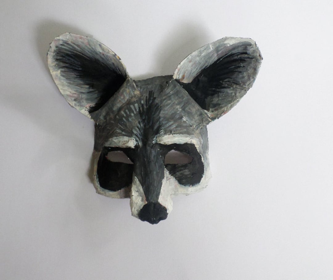 Raccoon Mask, Woodland Creature, Paper Mache, Forest, Animal, Unique ...